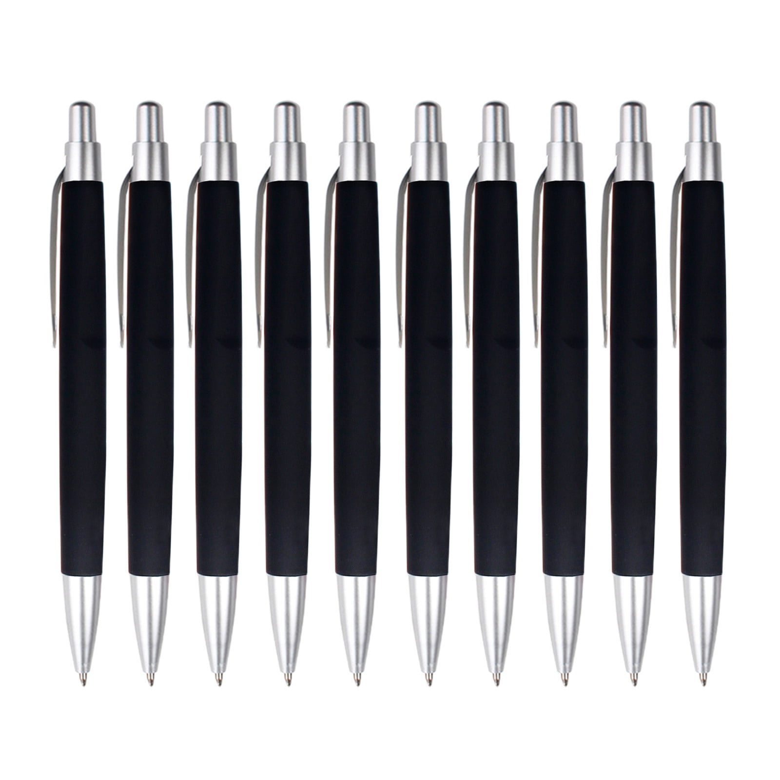 Black Basic Click Pens 10 Pack With Black Ink For Everyday Writing ...
