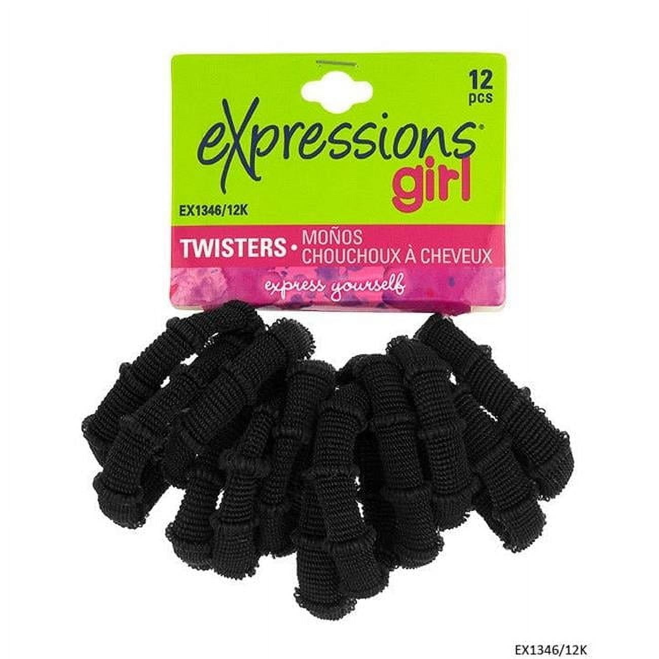 Black Basic Pony Twisters - 12 Piece - Case of 48 - Walmart.com