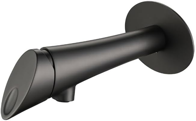 Black Basin Faucet Wall Mounted Bathroom Faucet Hot and Cold Mixer Tap ...