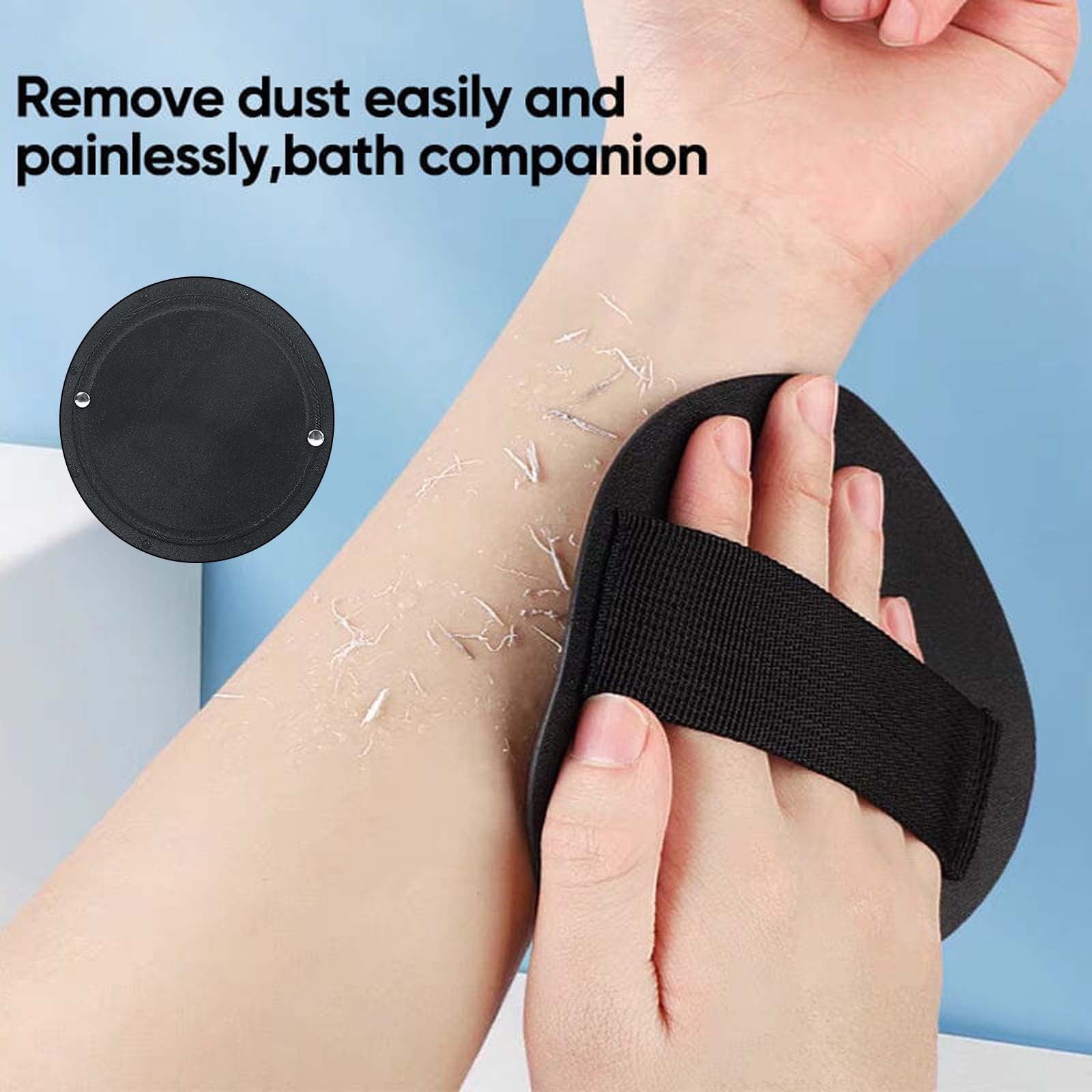 Black Bath Tools Exfoliating Bath Scrubbers Bath Scrub Round Cake ...