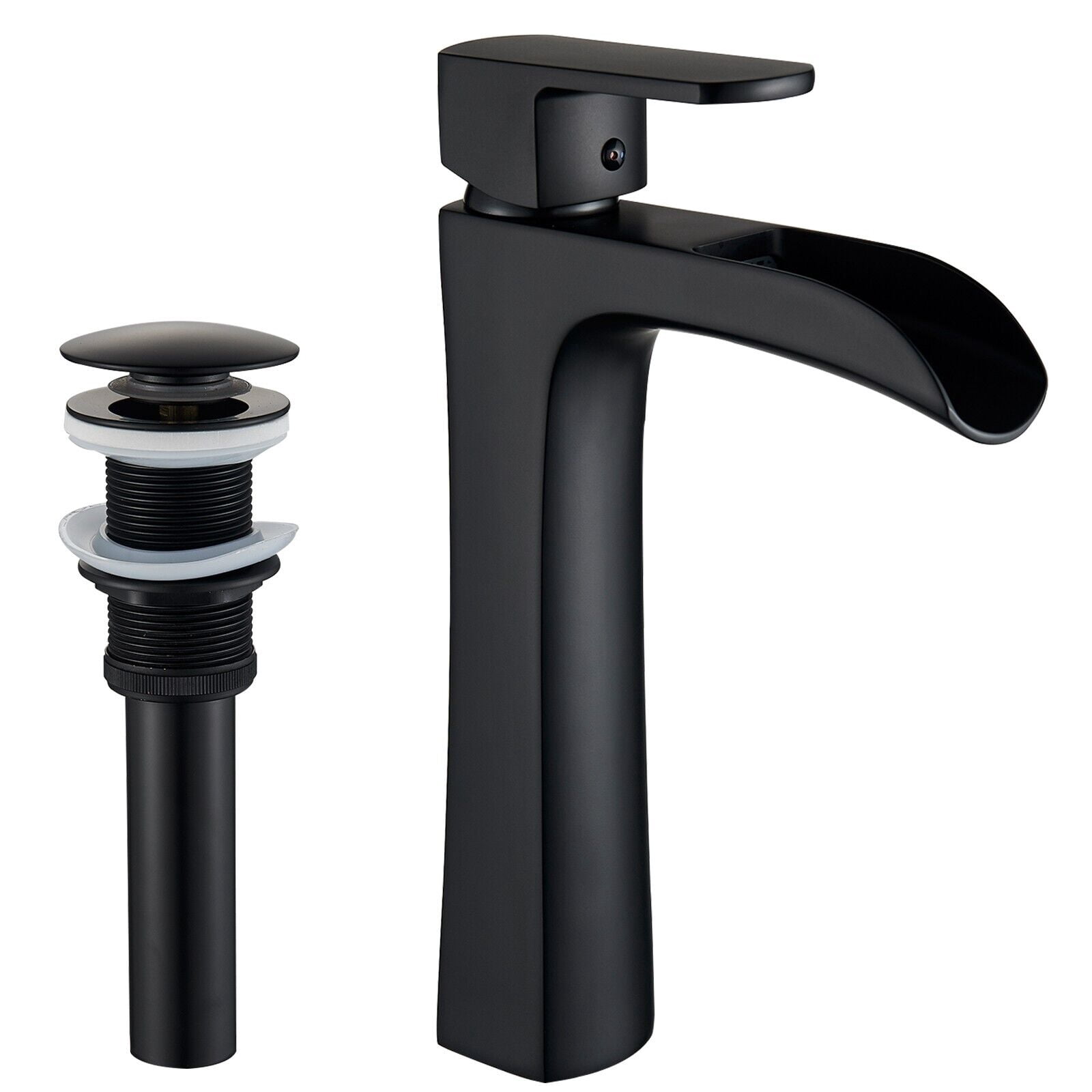 Black Bathroom Basin Faucet Vessel Sink Lavatory Mixer Tap With Pop Up ...