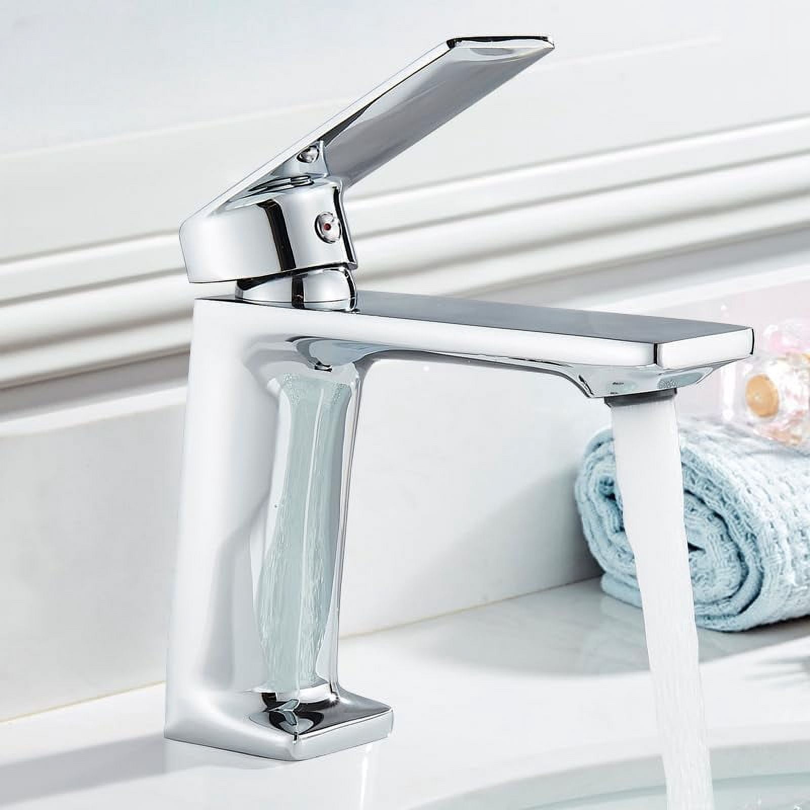 Black Bathroom Basin Faucet Wash Basin Sink Faucet Single Handle Hole ...