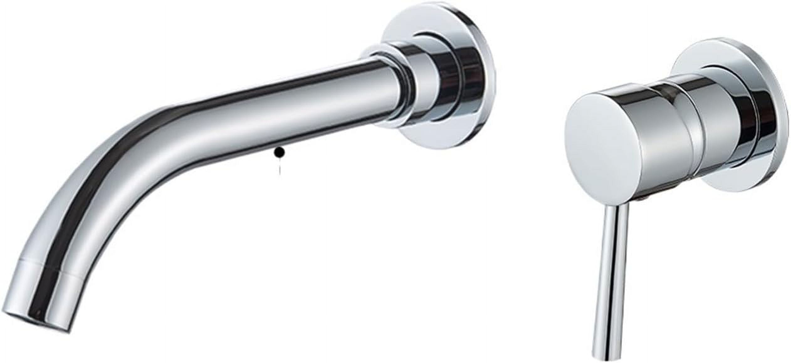 Black Bathroom Faucet Mixer Sink Tap Wash Basin Hot Cold Water Wall ...