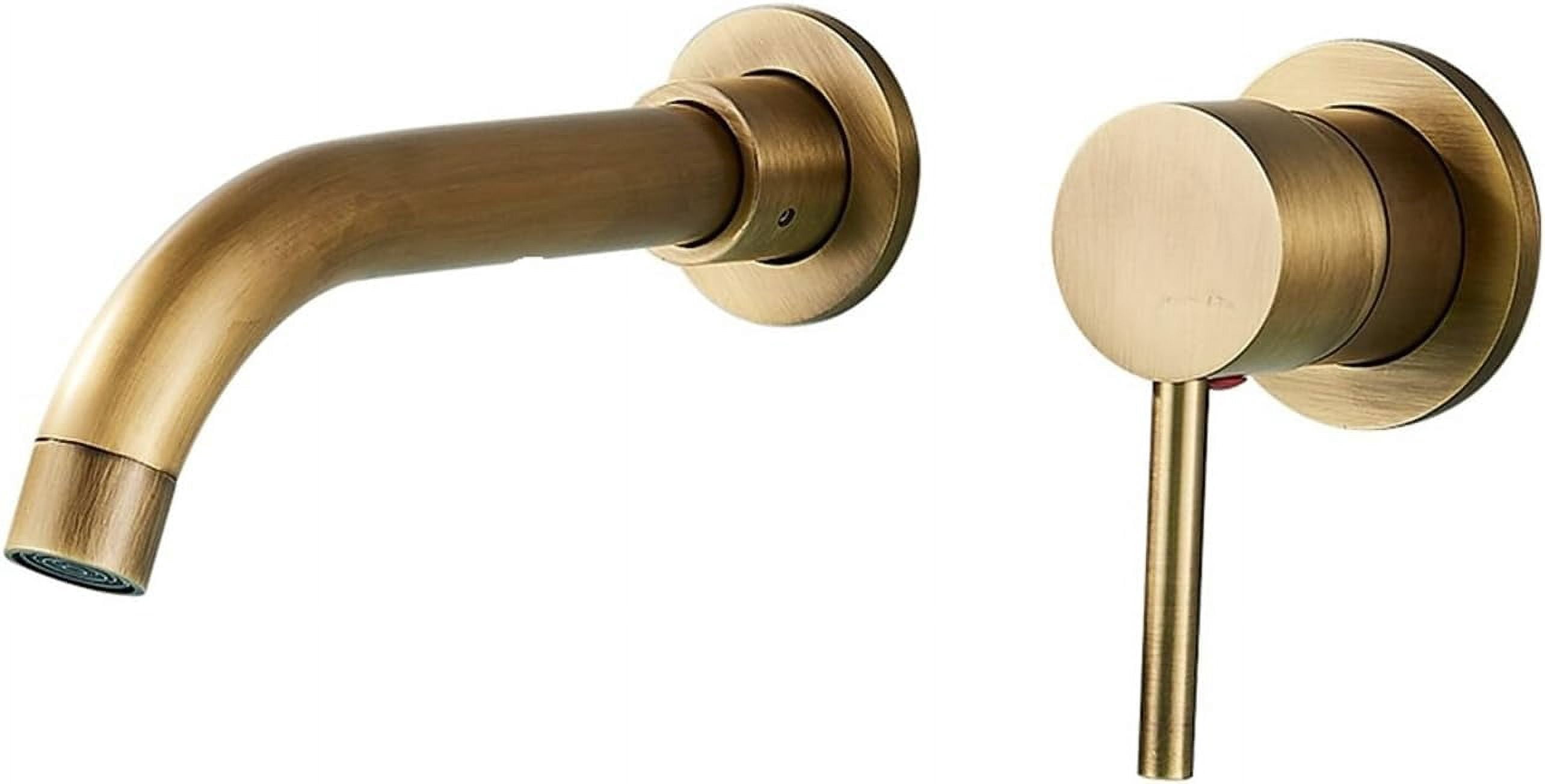 Black Bathroom Faucet Mixer Sink Tap Wash Basin Hot Cold Water Wall ...