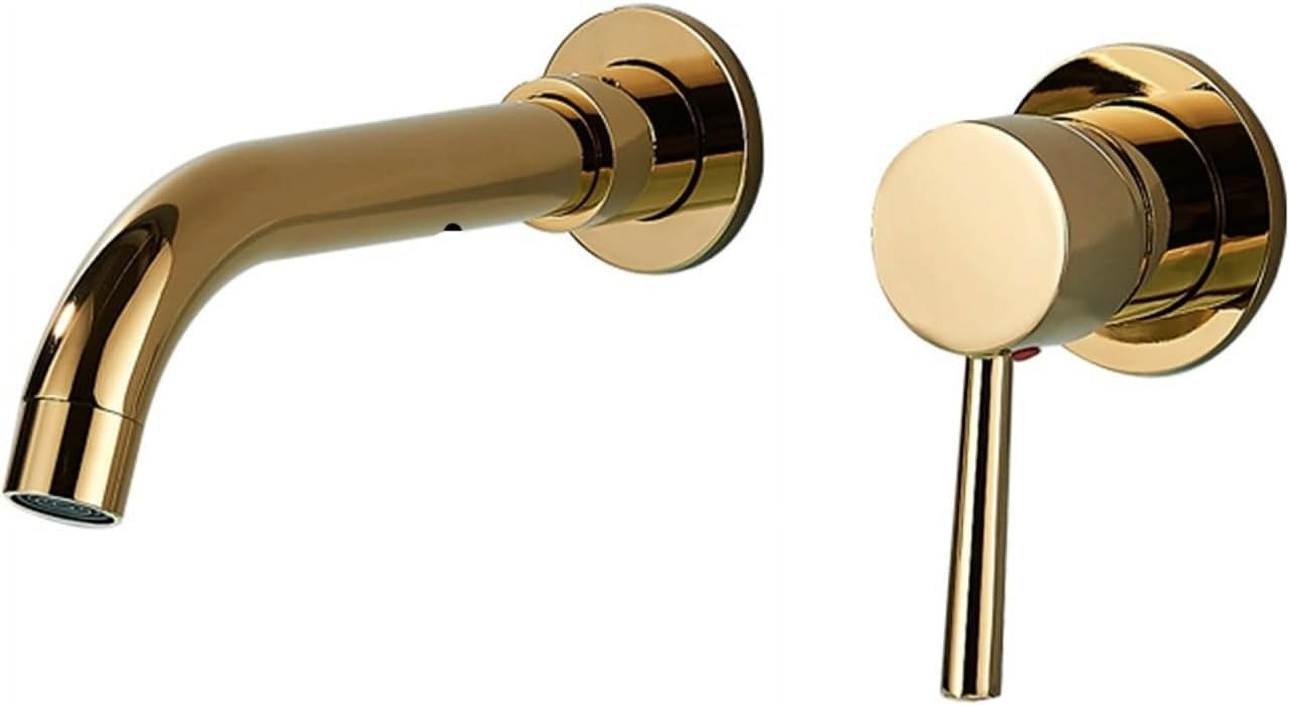 Black Bathroom Faucet Mixer Sink Tap Wash Basin Hot Cold Water Wall ...