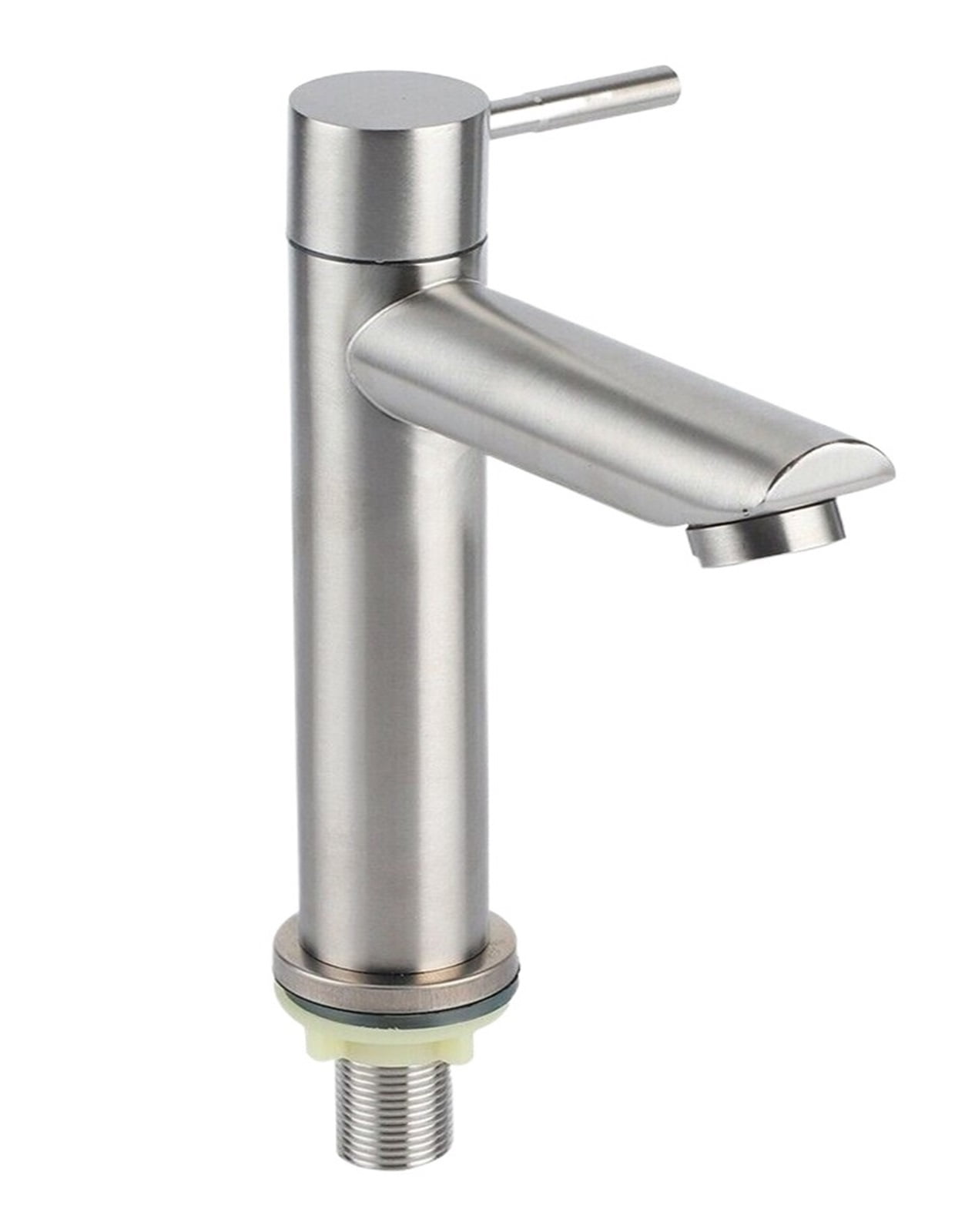 Black Bathroom Faucet Single Cold Water Basin Sink Tap, Stainless Steel ...
