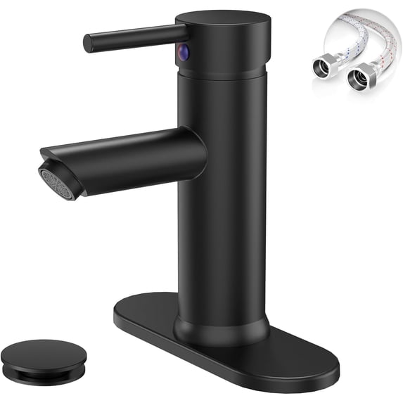 Black Bathroom Faucet, Single Handle Bathroom Faucets 1 Hole Sink ...