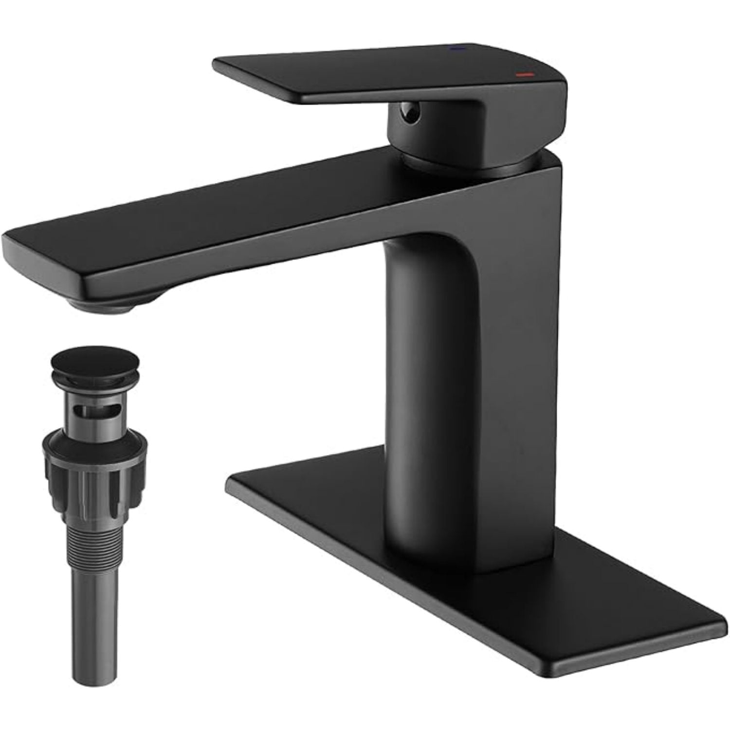 Black Bathroom Faucet Single Handle Bathroom Sink Faucet with Pop-up ...