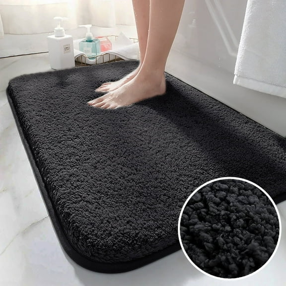 Bathroom Rug Mat Extra Soft And Absorbent Microfiber Bath Rugs Non ...