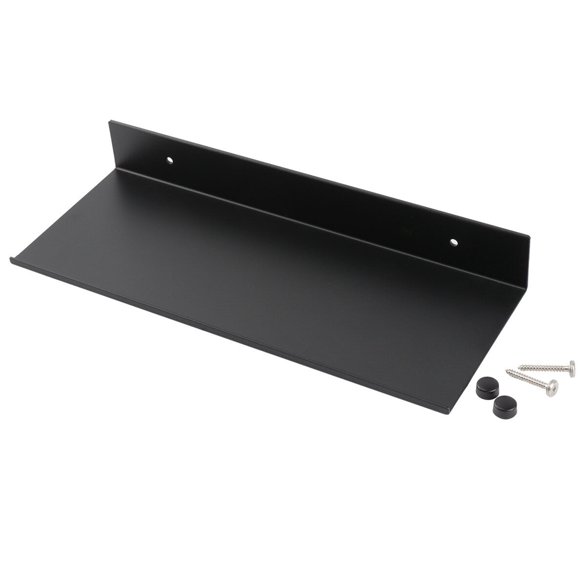 Black Bathroom Shelf Wall Mount Shelving Space Saving Rustproof Extra ...