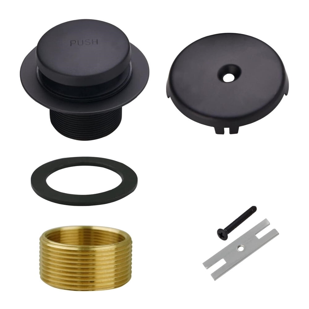 Black Bathtub Drain Tip-Toe Single Hole Tub Drain Trim Set Conversion ...