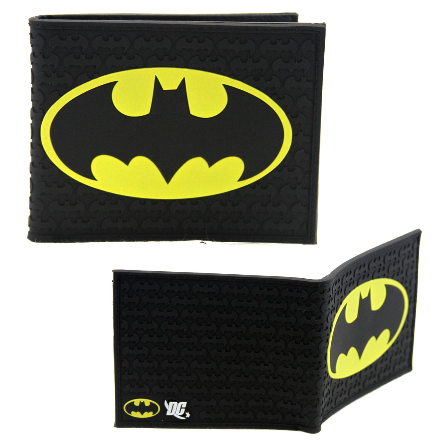 Black Batman Logo - DC Universe 4x5" Bi-Fold Flat Wallet - Walmart.com
