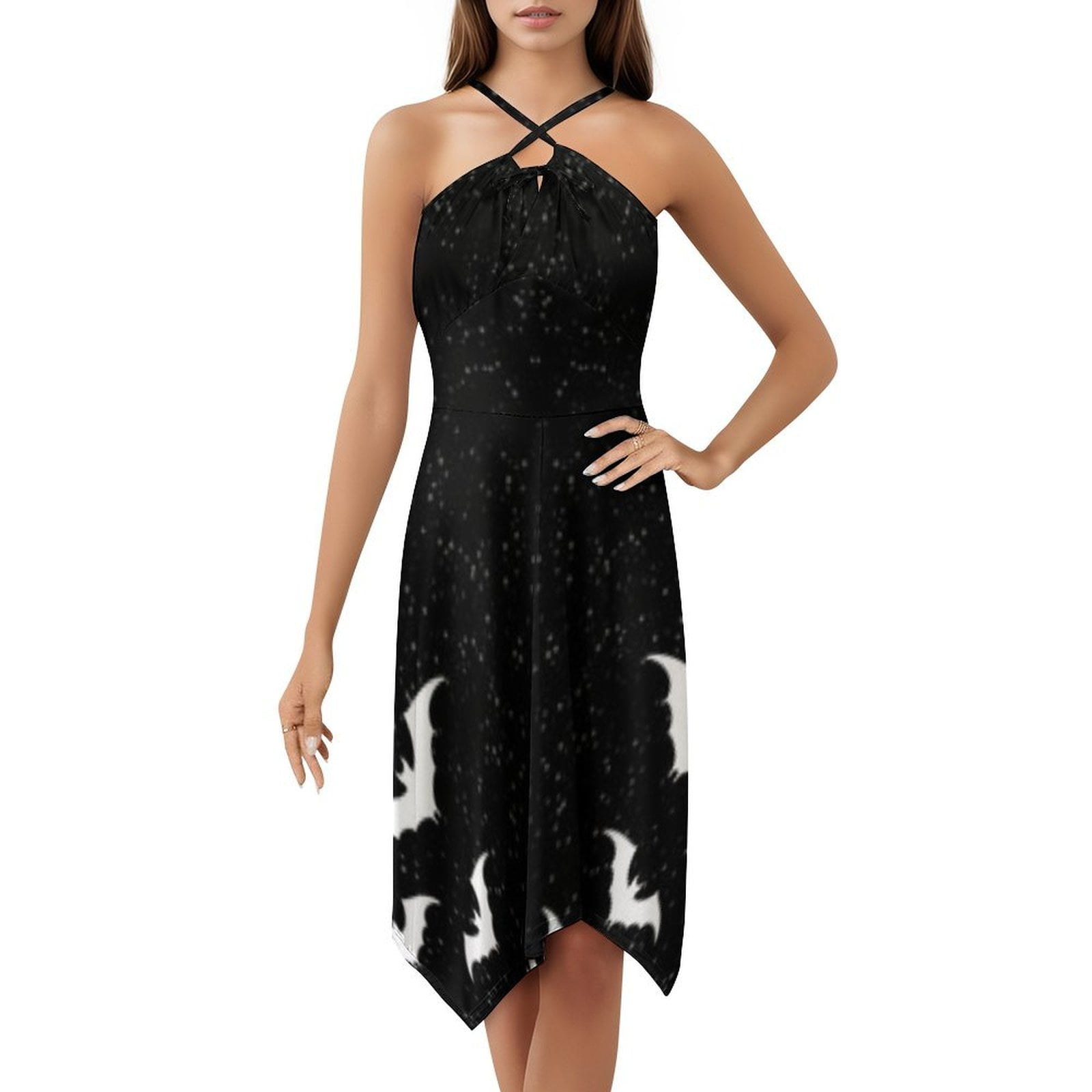Black Bats Dress Elegant Party Dresses Evening Dresses Women Dress Long ...