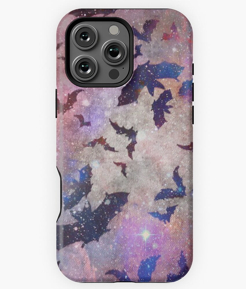 Black Bats Flying In Sparkles Of Pink M14960 Phone case for iPhone 11 ...