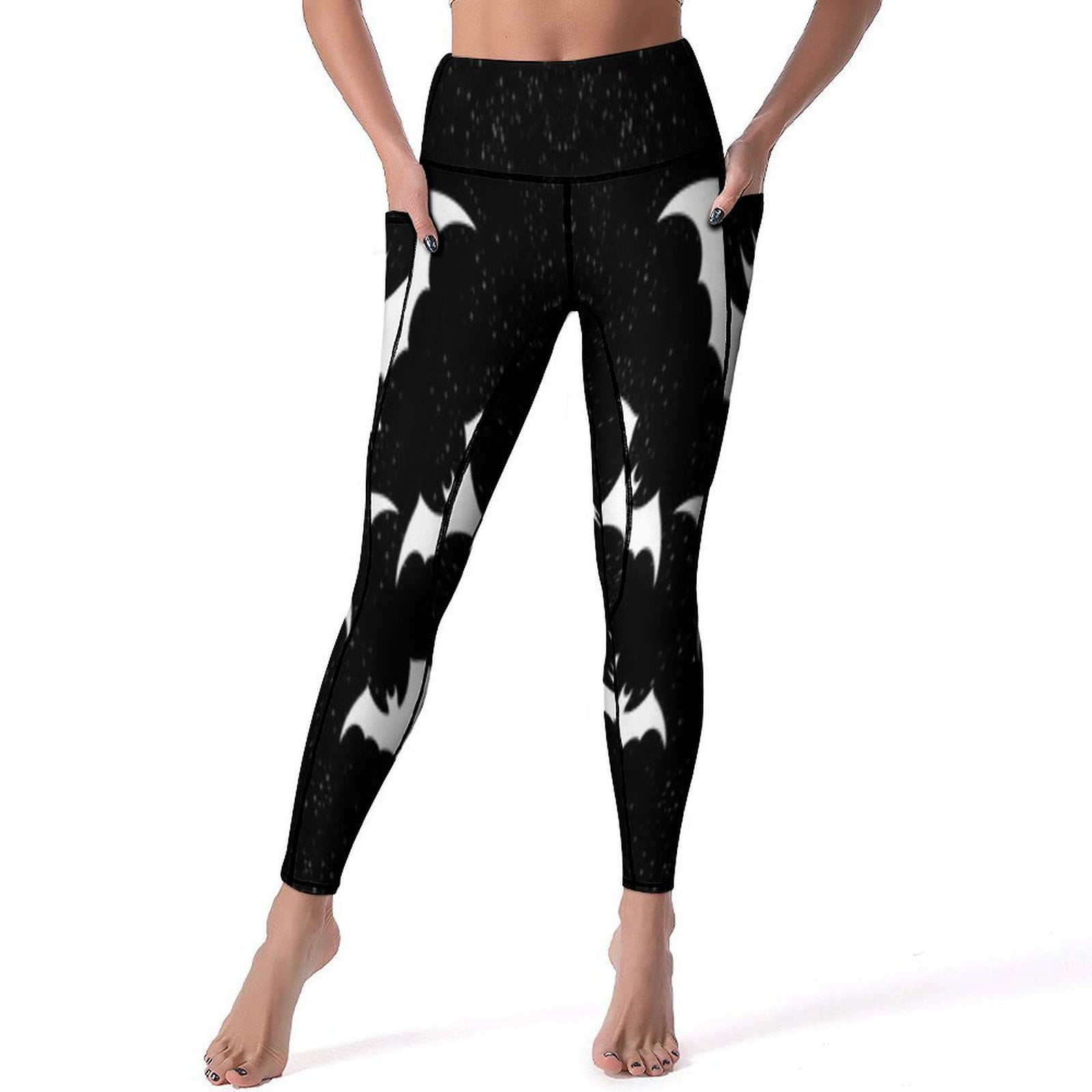 Black Bats Leggings Gym Wear Gym Sportswear Woman Tight Fitting Woman ...