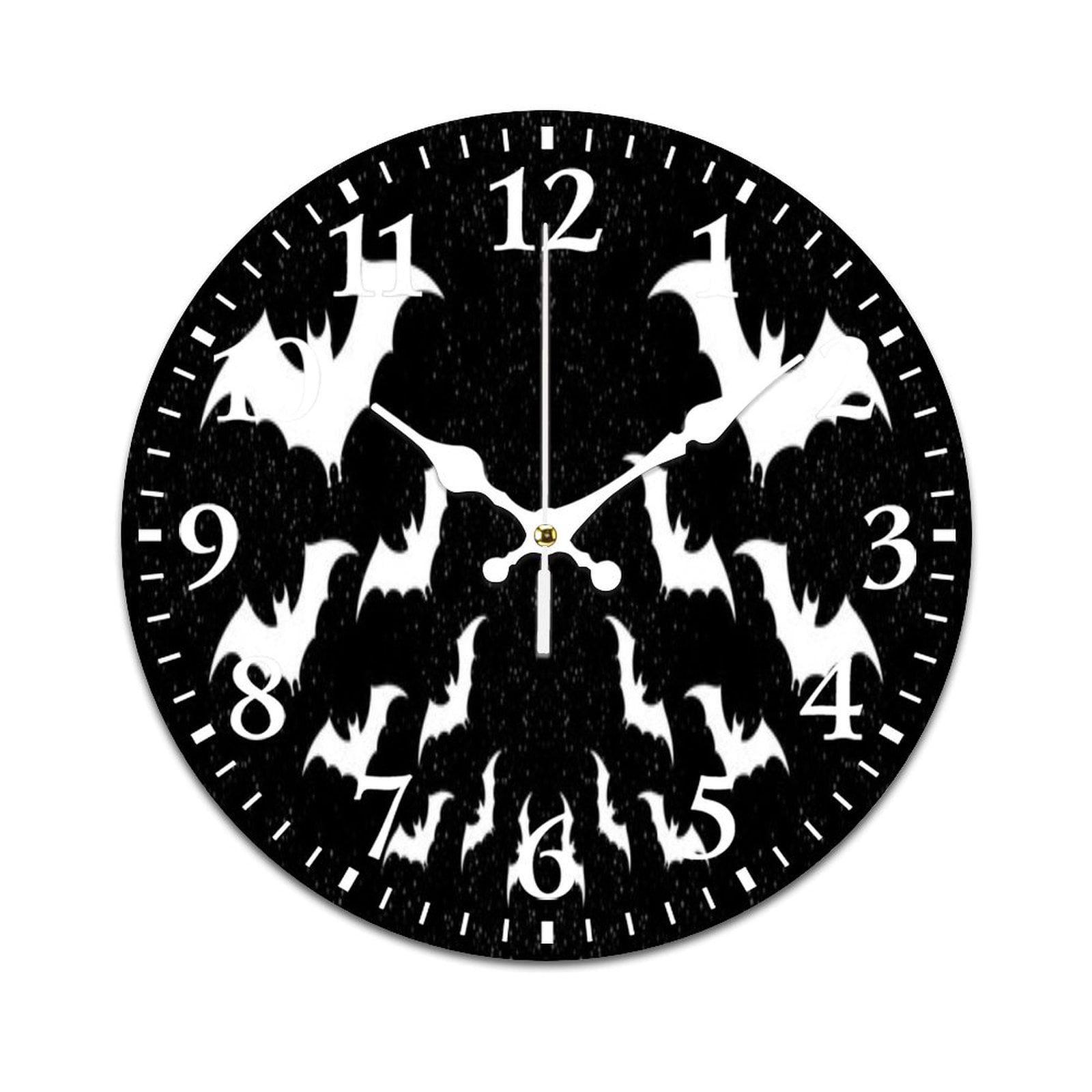 Black Bats Wall Clock Modern Design Clocks Wall Hanging Home Office ...