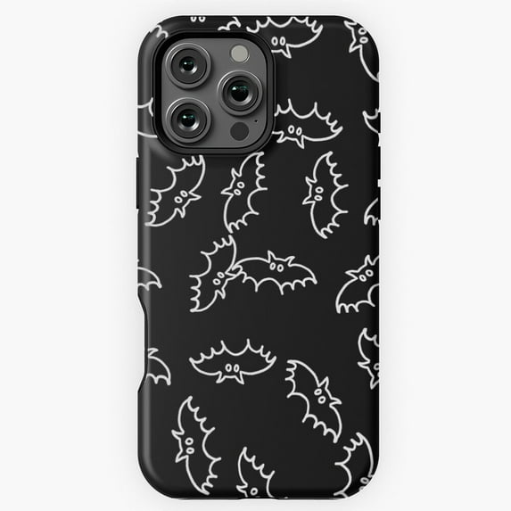 Black Bats on Halloween night Phone Case for iPhone 16 15 14 13 12 11 ...