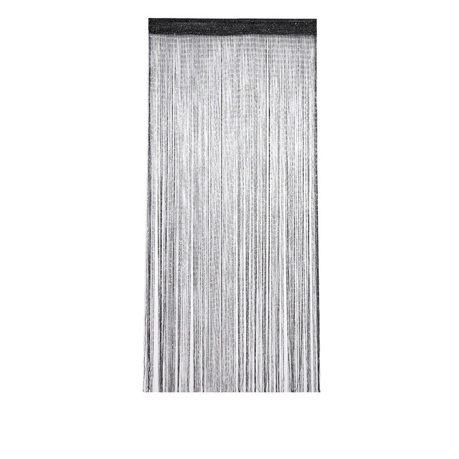 Black Beaded Curtain Room Divider Tassel Door Curtain Partition Decor ...