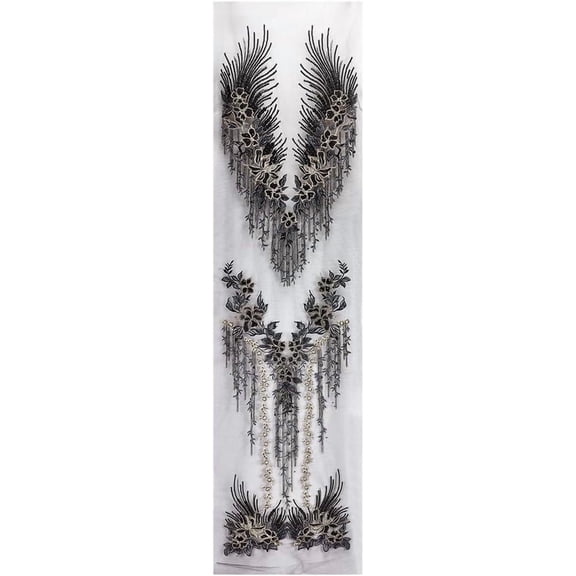 Black Beaded Applique