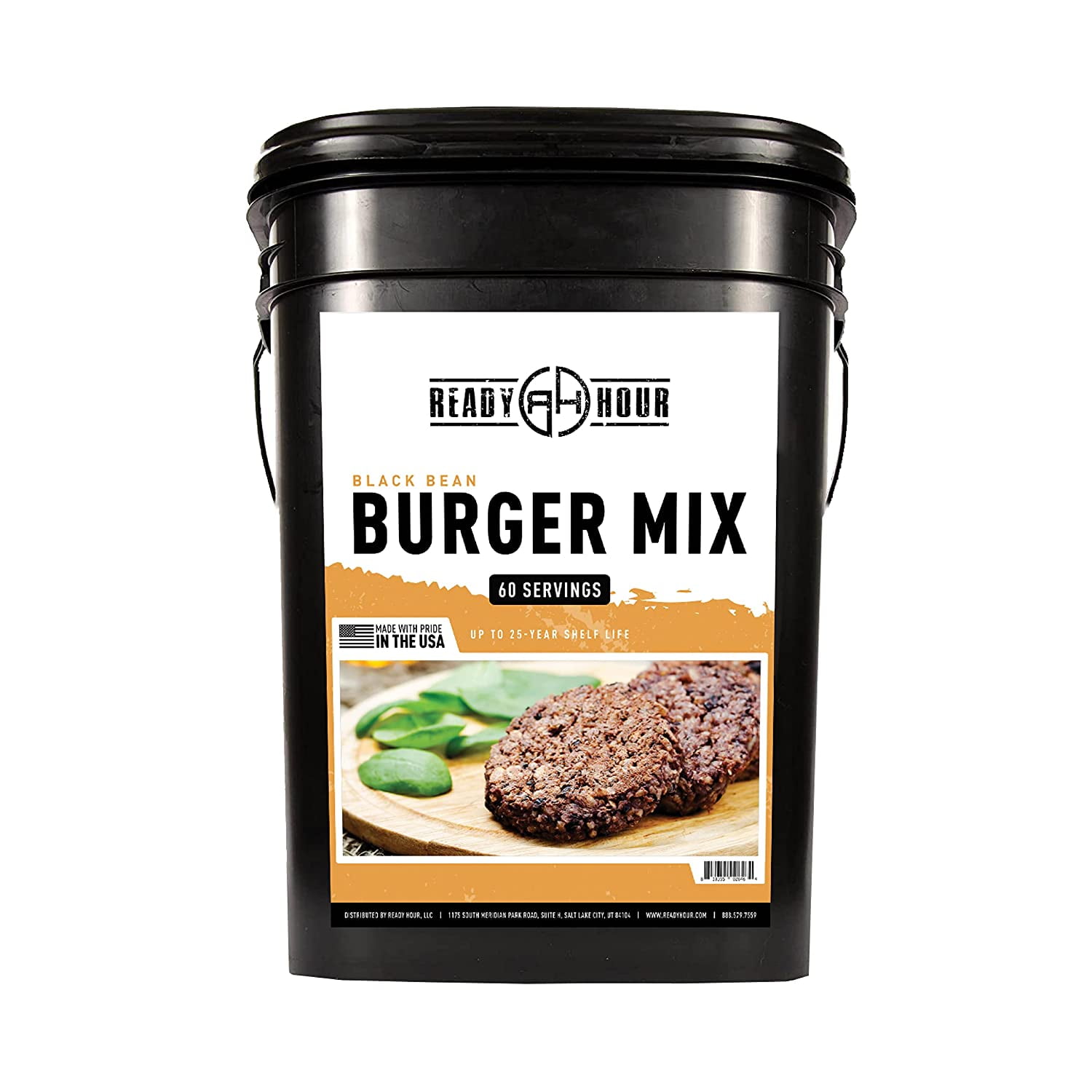 Black Bean Burger Mix, Real Non-Perishable Recipe, 25-Year Shelf Life ...