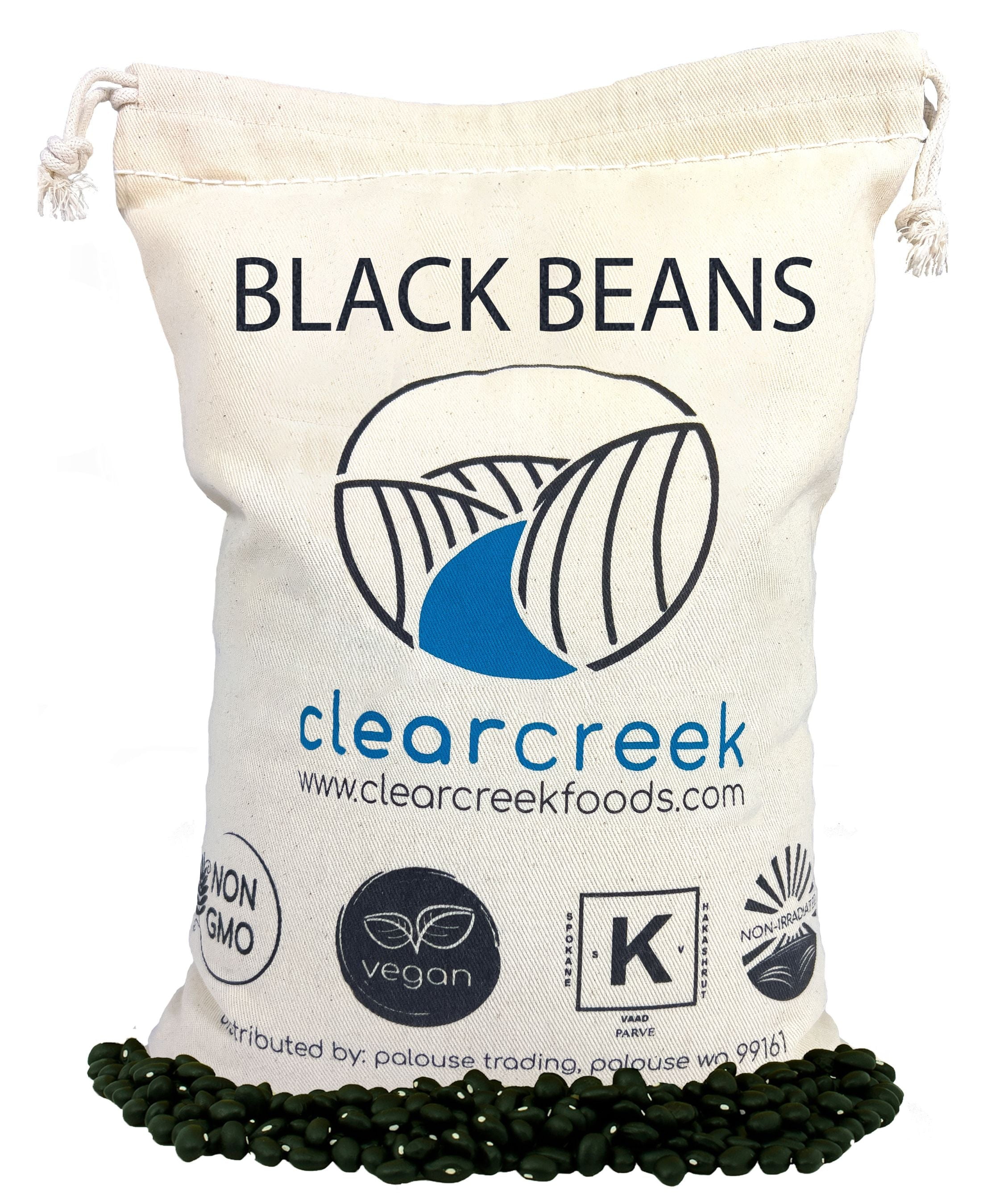 Free Shipping! Clear Creek Black Beans 4 LB Bag Vegan Kosher Dry Black ...