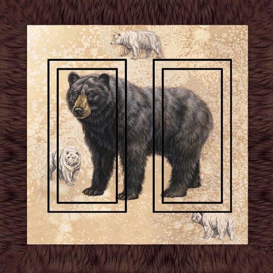Black Bear 3C Double Rocker SwitchStix Peel and Stick Art Deco Switch ...