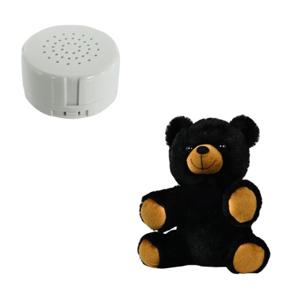 Black Bear 8 inch Plush Toy with Recorder - Eco-Friendly Interactive ...