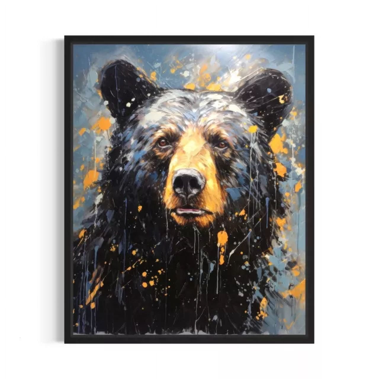 Black Bear Animal Abstract Art Print Poster Wall Art Painting NO FRAMED ...