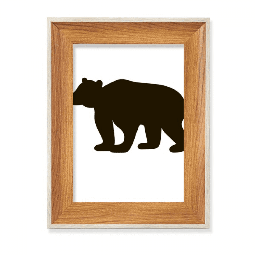Black Bear Cute Animal Portrayal Desktop Wooden Photo Frame Display ...