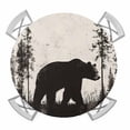 Black Bear Round Tablecloth for 45-54 Inch Tables,Fitted Table Cover ...