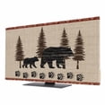 Black Bear Rustic TV Cover for 24 Inch Screen, Stretch Fabric Dustproof ...