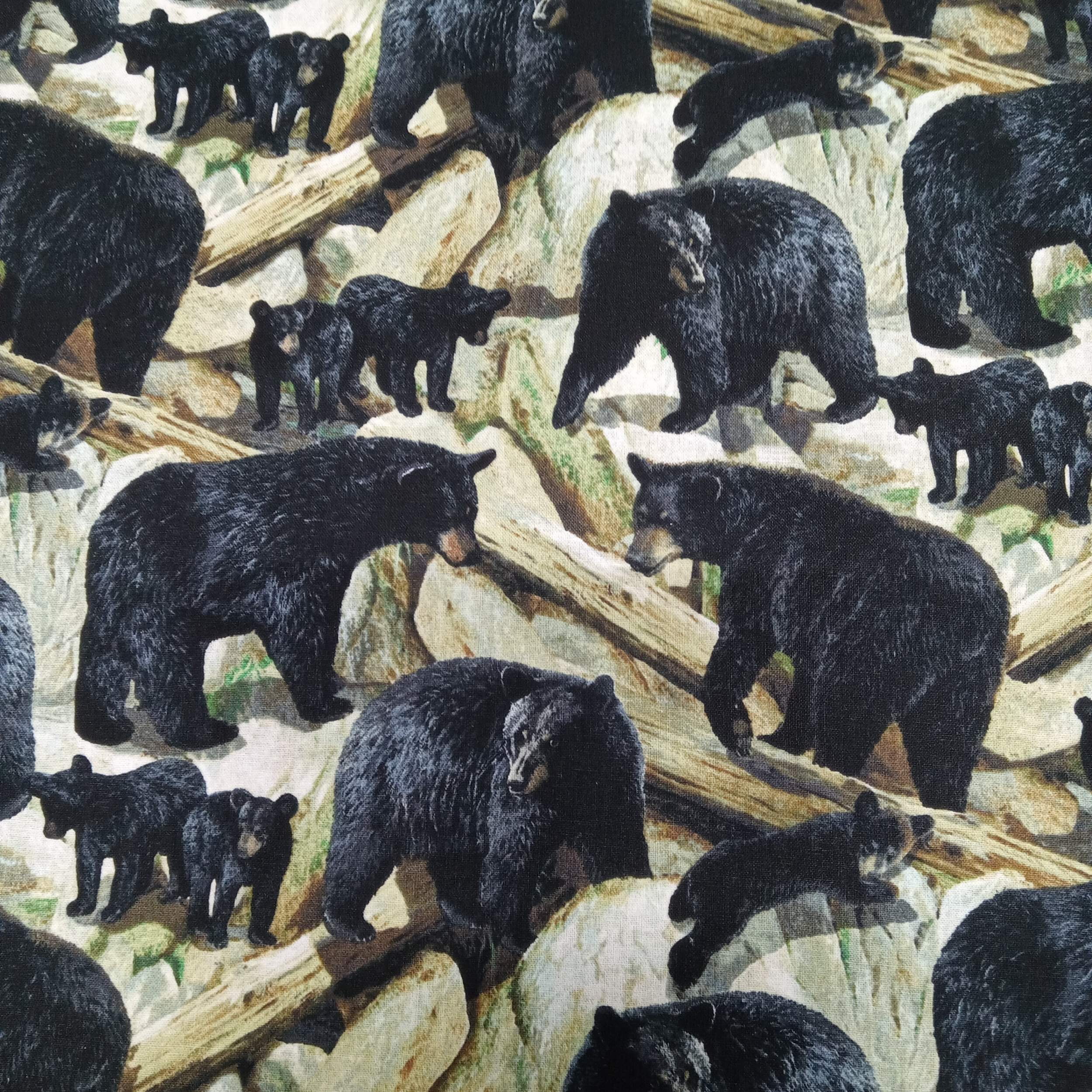 Black Bear Scenic Cotton Fabric - Walmart.com
