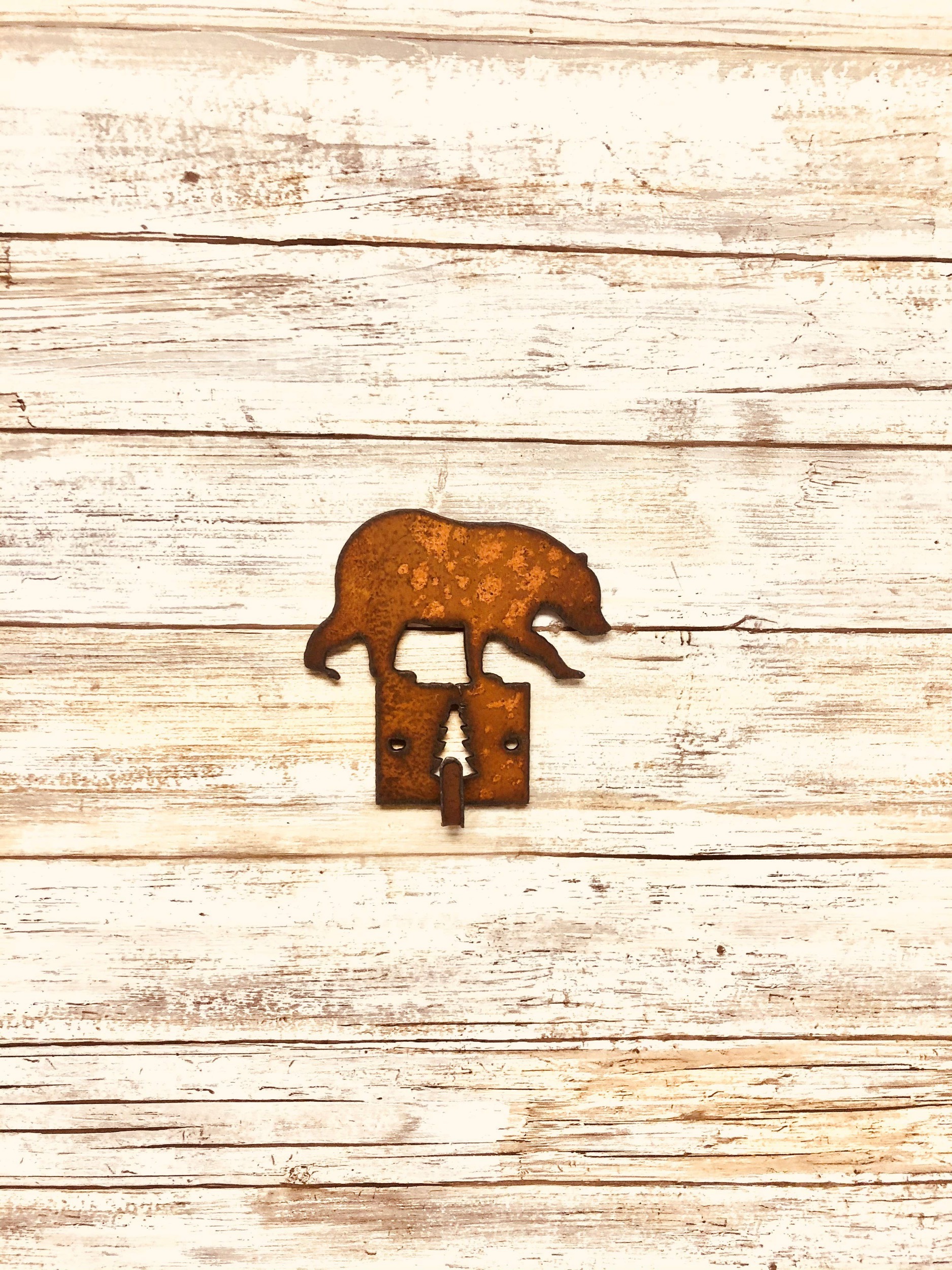 Black Bear Single Rustic Key Hook - Walmart.com