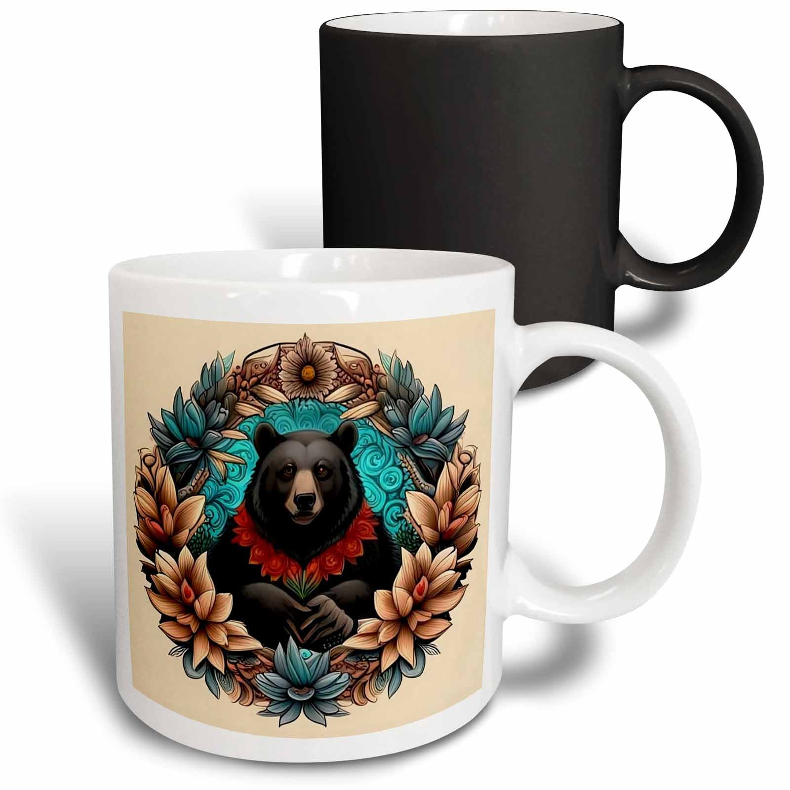 3drose, Black Bear Surrounded by Yucca Flower New Mexico State Tattoo ...
