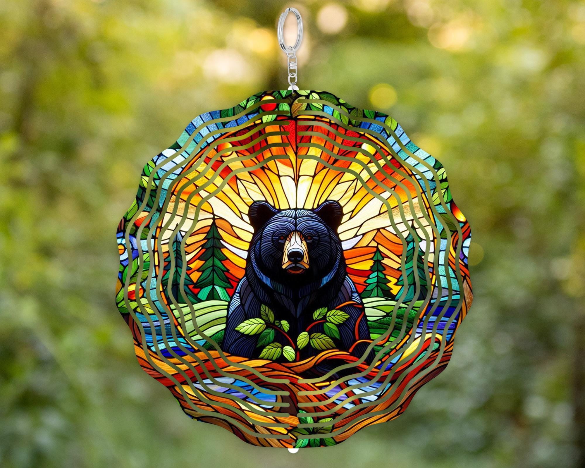 Black Bear Wind Spinner: 3D Aluminum Art, Wildlife Decor - Walmart.com