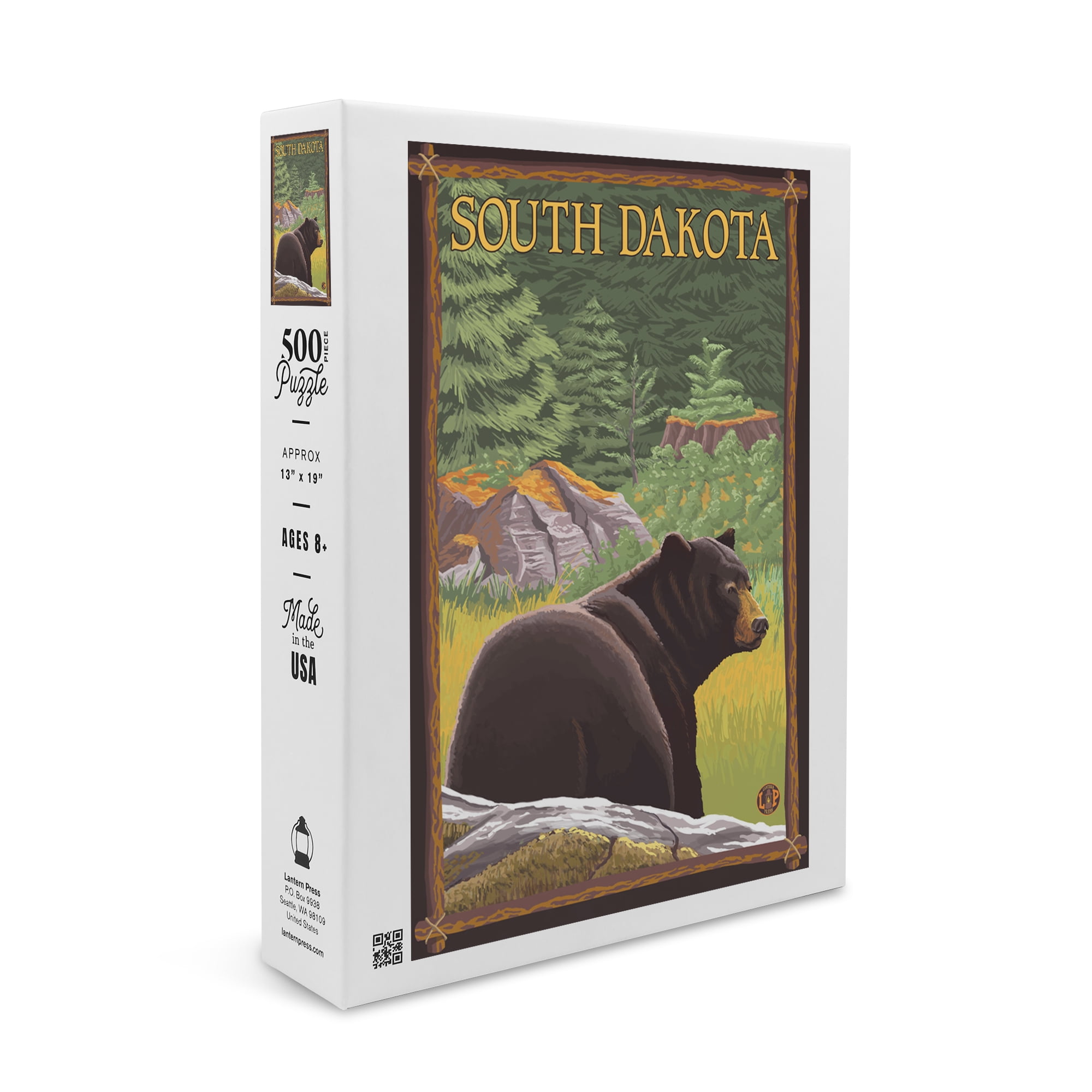 Black Bear in Forest, South Dakota (19x27 inches, Premium 500 Piece ...