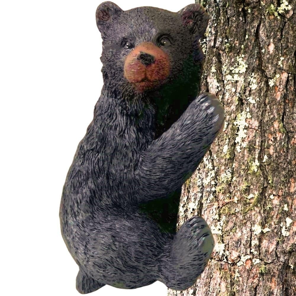 Black Bear on a Tree - Garden Decor/Yard Decorative Sculpture/Baby Bear ...