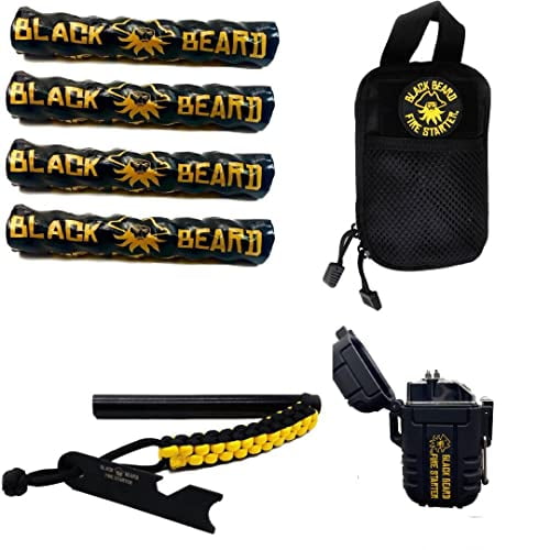 Black Beard Pirate's Plunder Fire Starter Kit with Waterproof Plasma ...