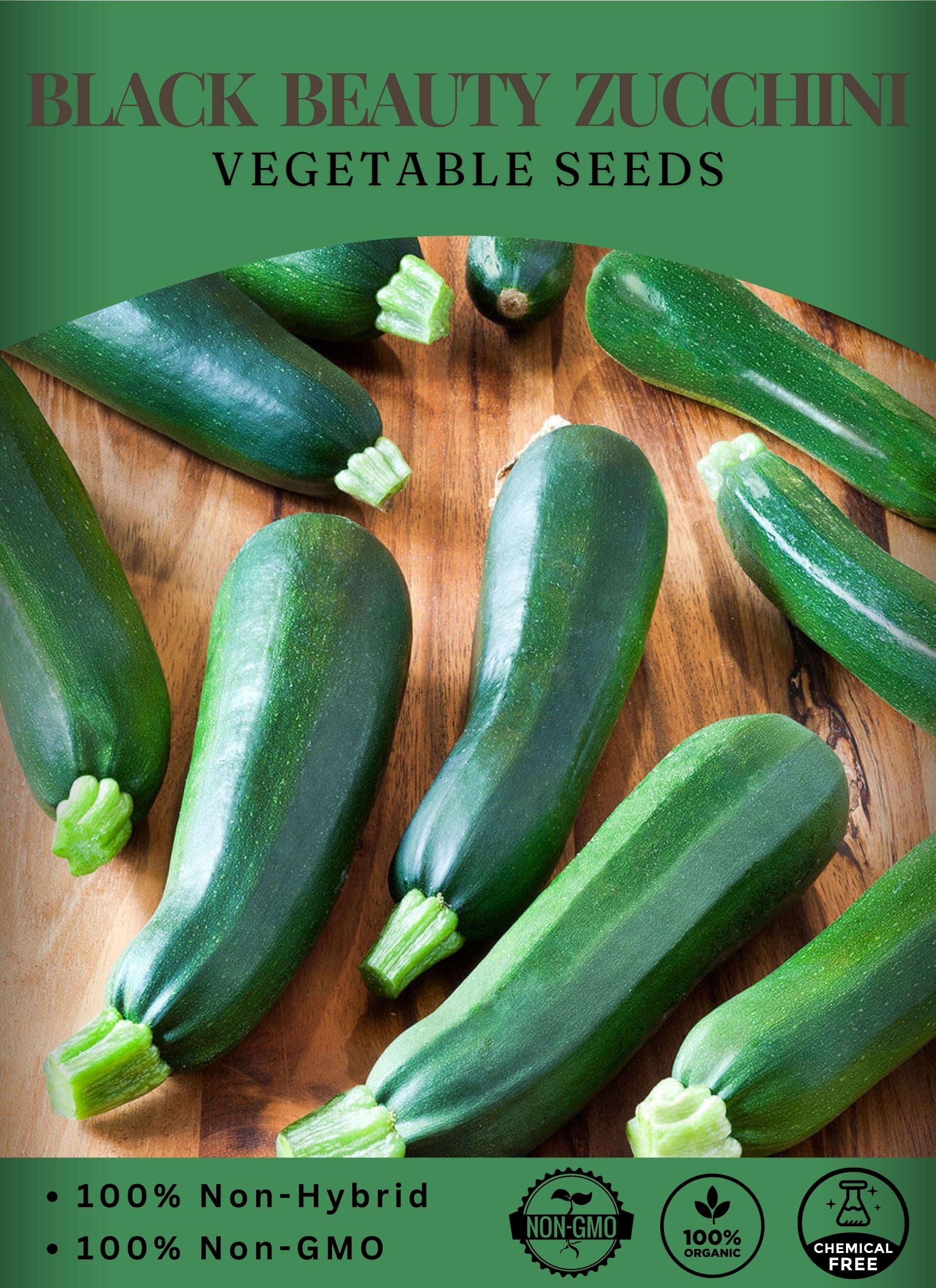 Black Beauty Zucchini Vegetable (50 Seeds) | Non-GMO | Organic ...