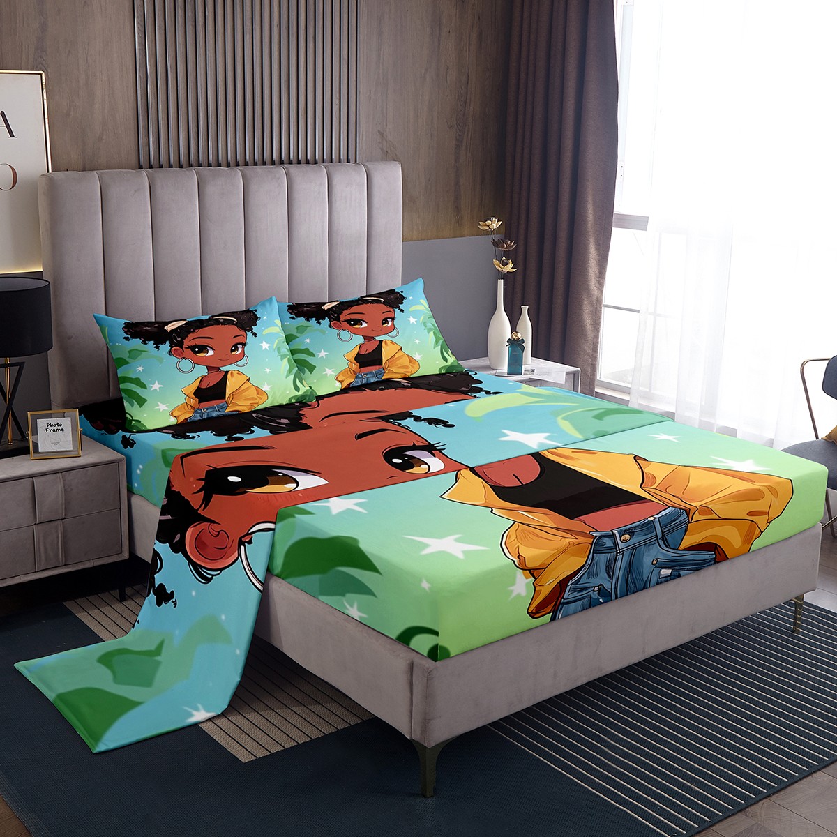 Black Bed Sheets Full Teens,Sheets for Black Melanin,Black Magic Sheet ...