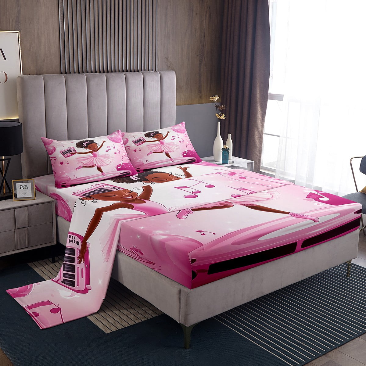 Black Bed Sheets King Teens,Black Magic Sheets Cute Ballet Sheet Set ...