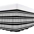 Black and Bed Skirt California King Size 16 Inch Drop, Gray Stripe ...