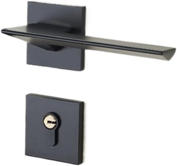 Black Bedroom Door Lock Indoor Home Nordic Magnetic Silent Golden Split ...