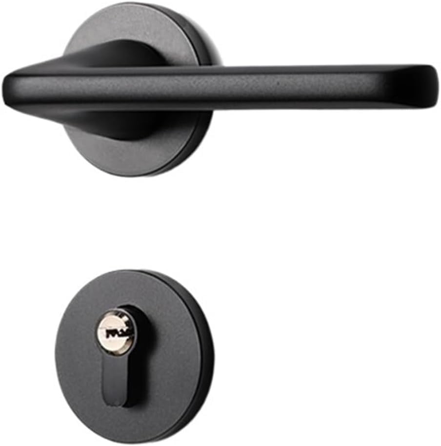 Black Bedroom Door Lock Indoor Magnetic Silent Door Lock Nordic Room ...