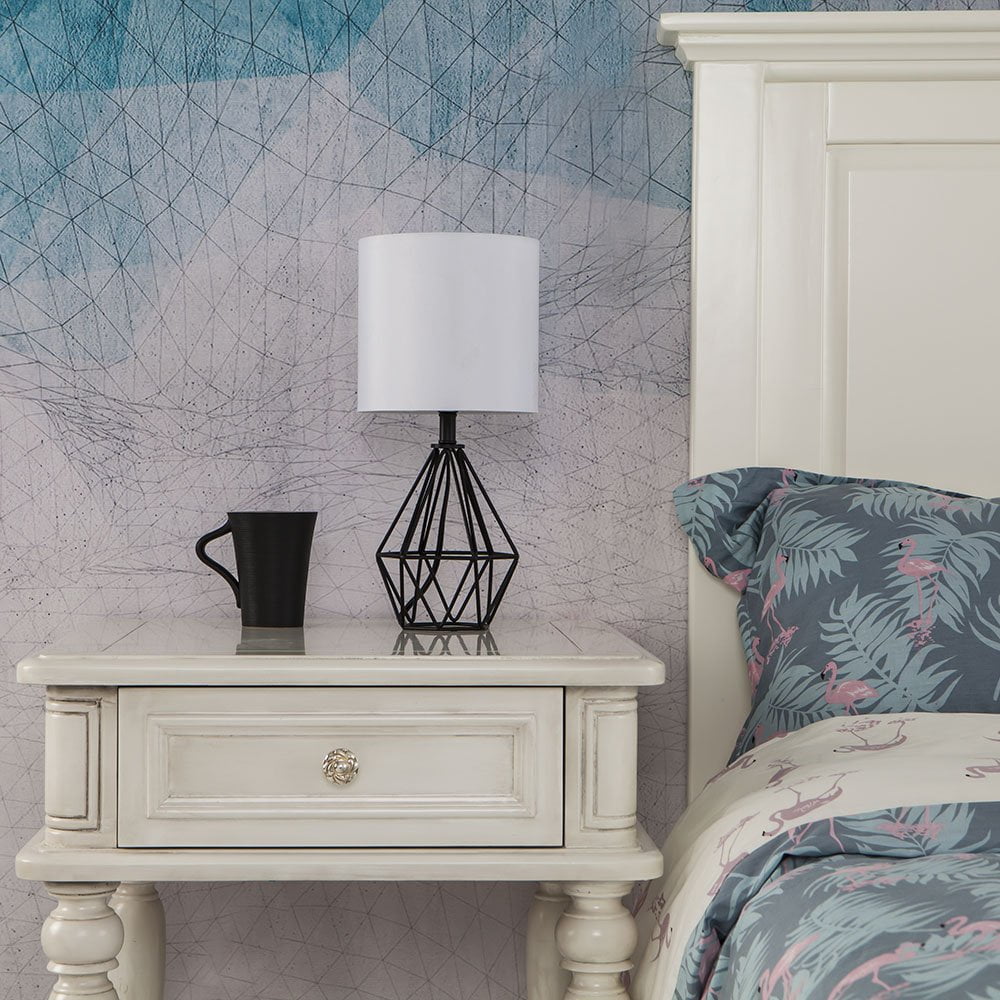 Black Bedside Table Lamp,Small Nightstand Lamp for Bedroom,Modern Desk ...