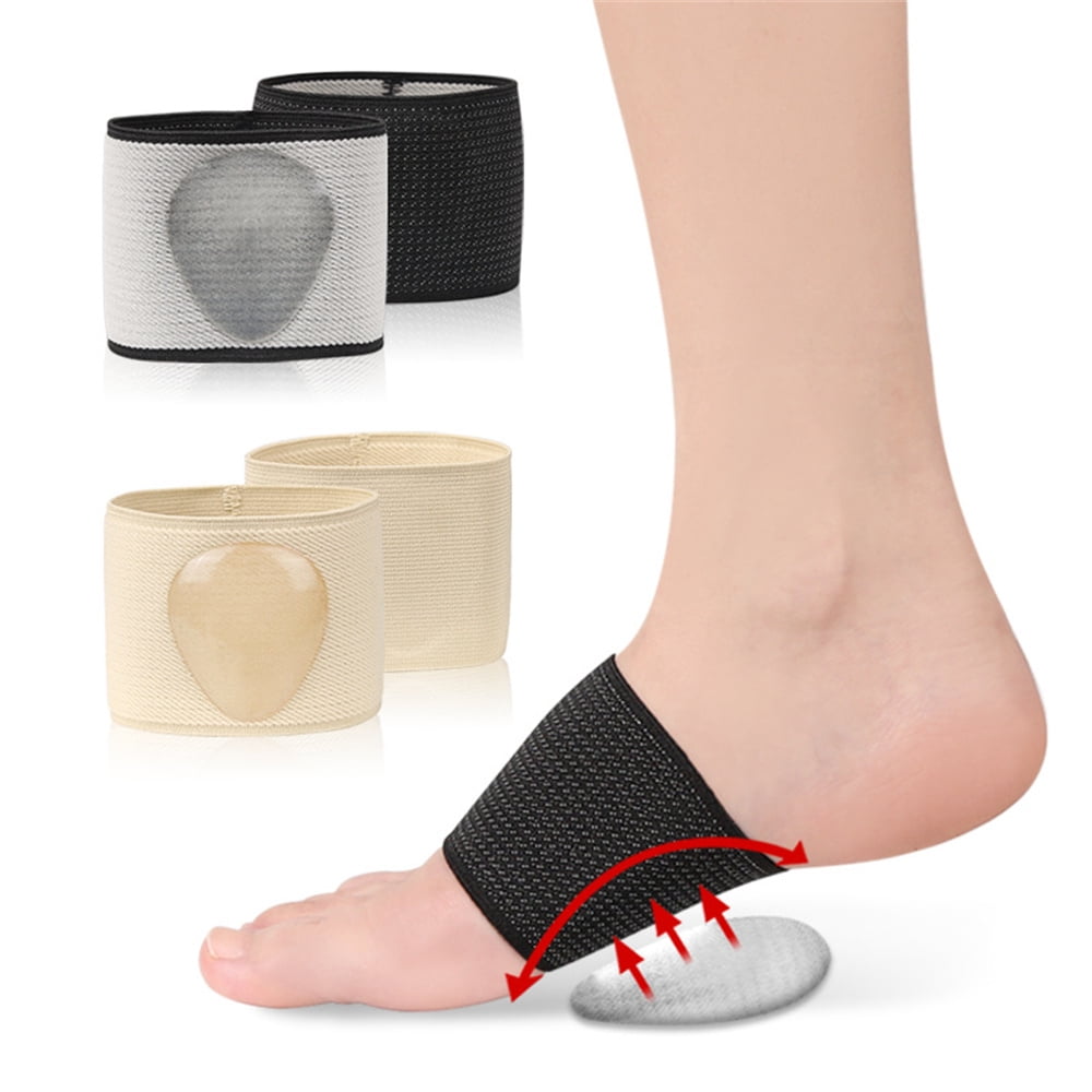 Black +Beige Arch Support Compression Bands,Breathable Foot Pads with ...