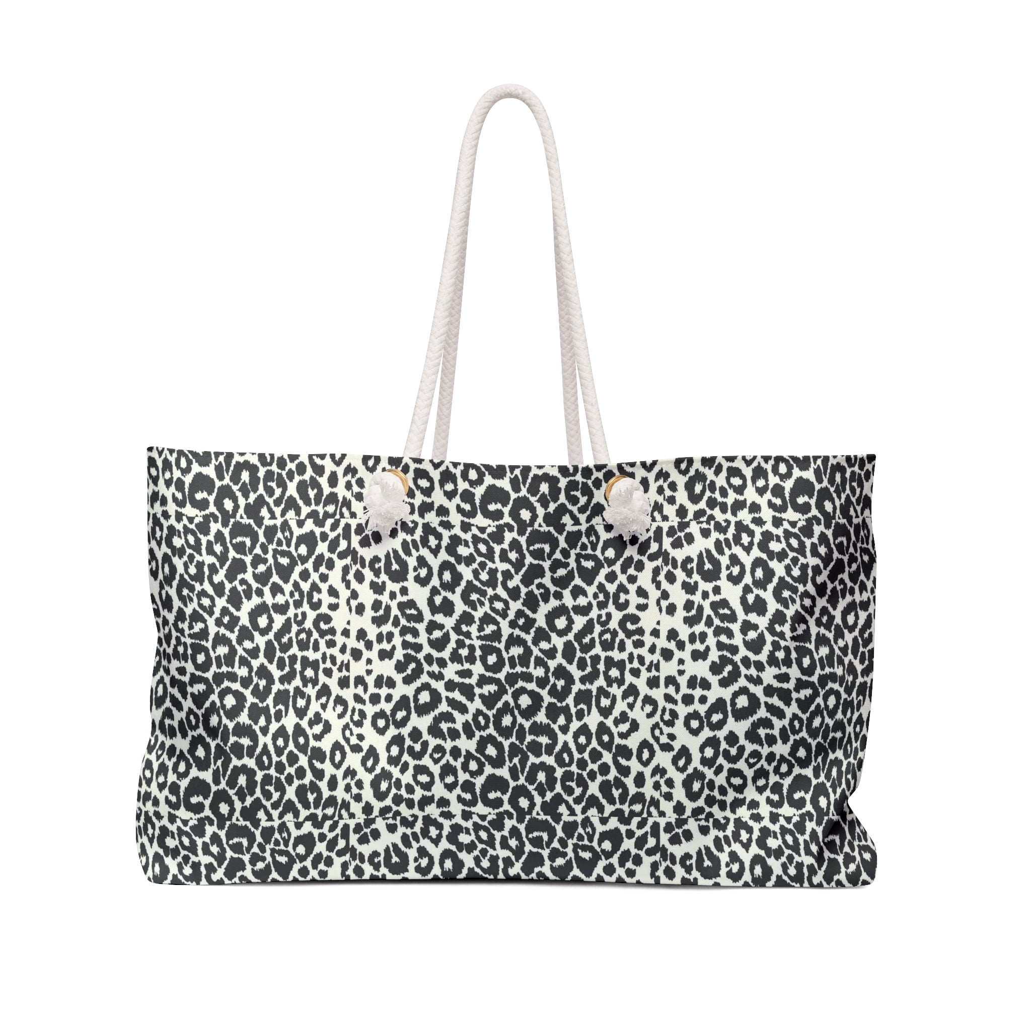 Black Beige Leopard Weekender Bag Animal Print Bag Birthday Bag Travel ...