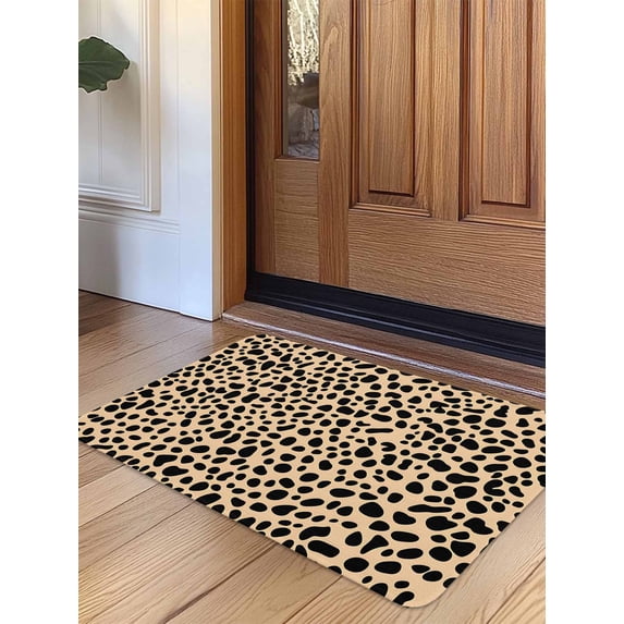 Black Beige Modern Door Mat Indoor Outdoor Entrance, Non Slip Rug for ...