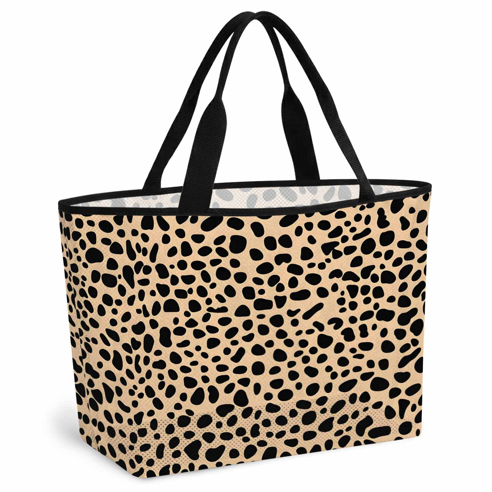 Black Beige Modern Mesh Beach Bag for Women Men, Large Beach Tote ...