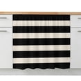 Black Beige Striped Sink Skirt 11"W x 13"L,Dustproof Under Sink Curtain ...